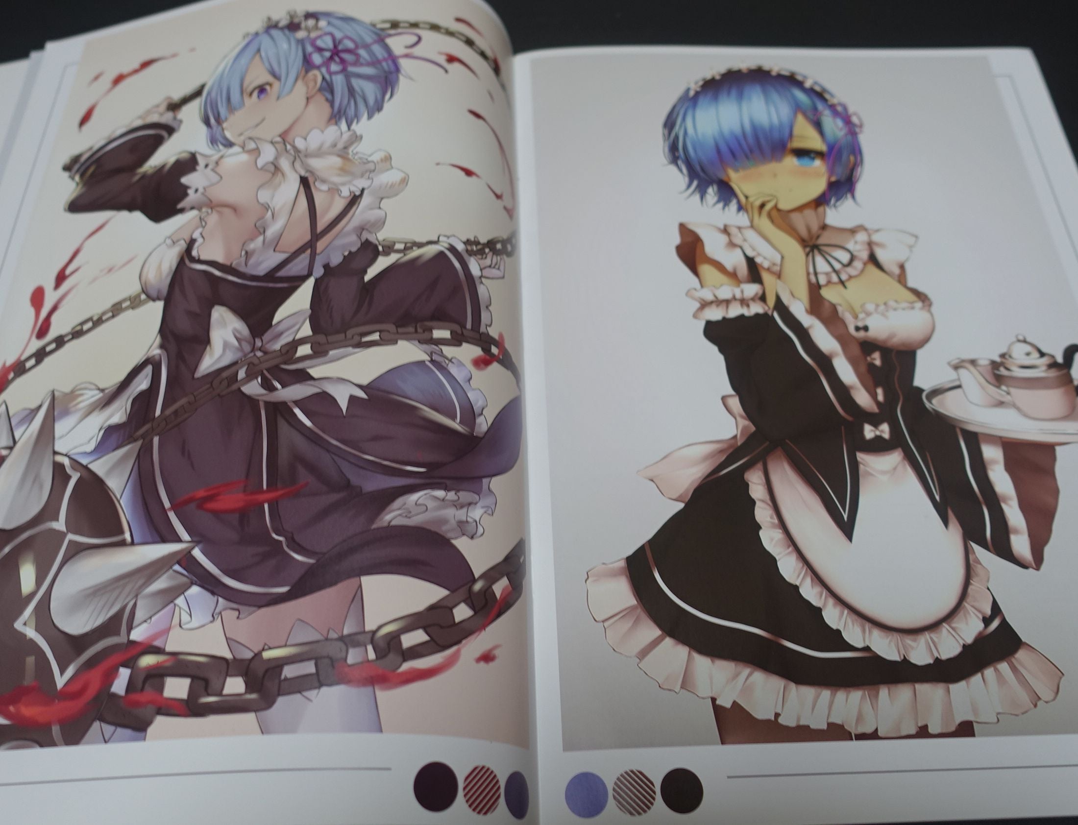 Kochoukoukou Re Zero Rem & RAM Color Fan Art Book IF LIFE IN A DIFFERE ...
