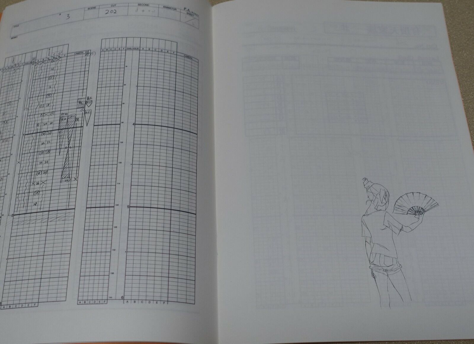 Toshiyuki Inoue The Eccentric Family Animation Making Time Sheet Book ...