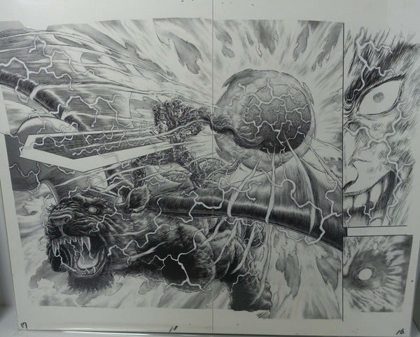 BERSERK Exhibition Item Reproduction of Original Picture Guts & Zodd ...